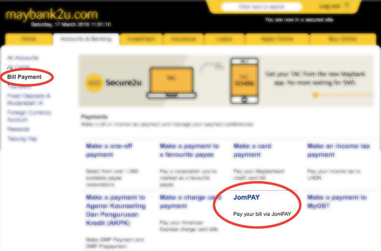 JomPAY Credit Card Online Payment Howto - HOI Insurance & Takaful